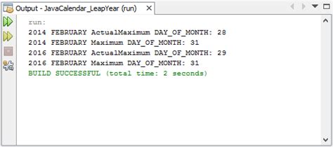 Java Buddy Get Maximum Day Of Month Of Leap Year