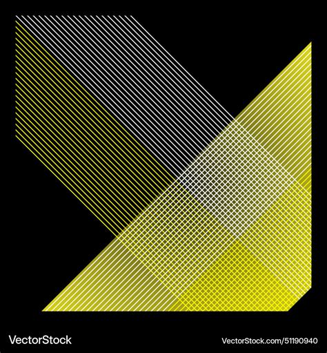 White And Yellow Halftone Bitmap Lines Retro Vector Image