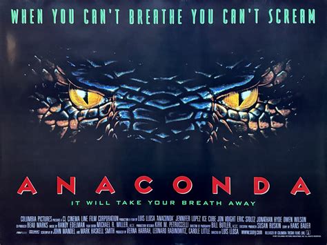 Original Anaconda Movie Poster Jon Voight Jennifer Lopez