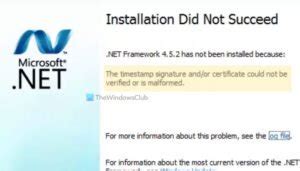 Timestamp Signature And Certificate Could Not Be Verified Or Is Malformed