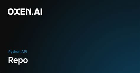 Repo Oxenai