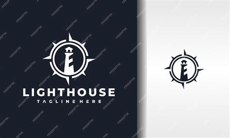 Premium Vector Lighthouse Compass Logo