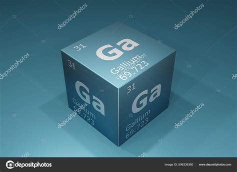 Gallium Rendering Symbols Elements Periodic Table Atomic Number Atomic