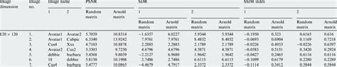 Comparison Between Random Matrix And Arnold Cat Map Matrix Using Psnr