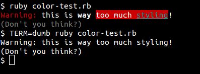 Colors How Can I Use Ruby To Colorize The Text Output To A Terminal Stack Overflow