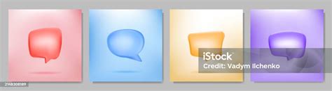 벡터 일러스트 레이 션입니다 3d 트위스트 배너 세트입니다 트위스트 따옴표 프레임 빈 템플릿입니다 격리된 텍스트 상자입니다 빈 말풍선 색상 배경입니다 단순한 모양 소셜