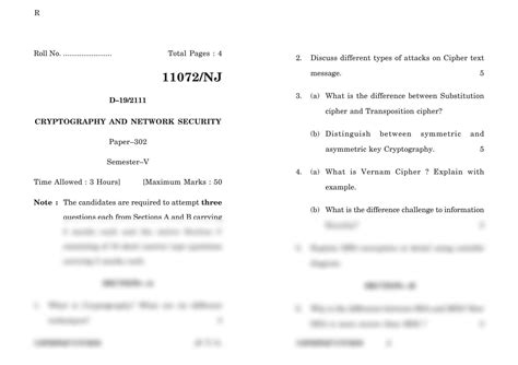 SOLUTION Cryptography Network Security Question Paper Studypool