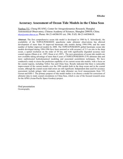Accuracy Assessment Of New Tide Models In Coastal Regions