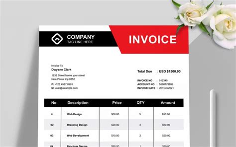 Creative Modern Invoice Layout TemplateMonster