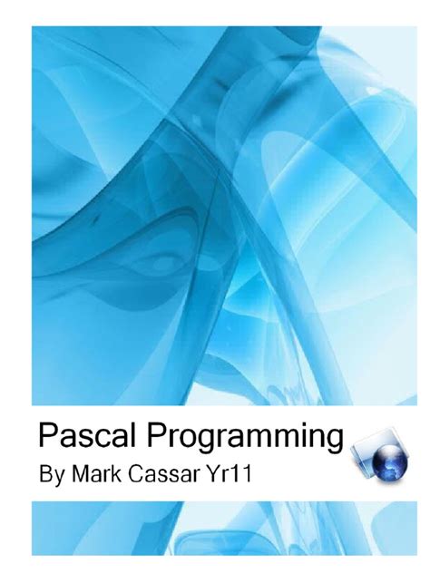 Pascal Programming Frontpage Pdf