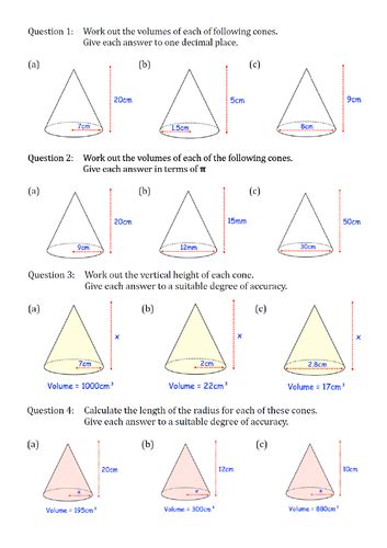 Edexcel Gcse Higher Unit 7 Area And Volume Teaching Resources