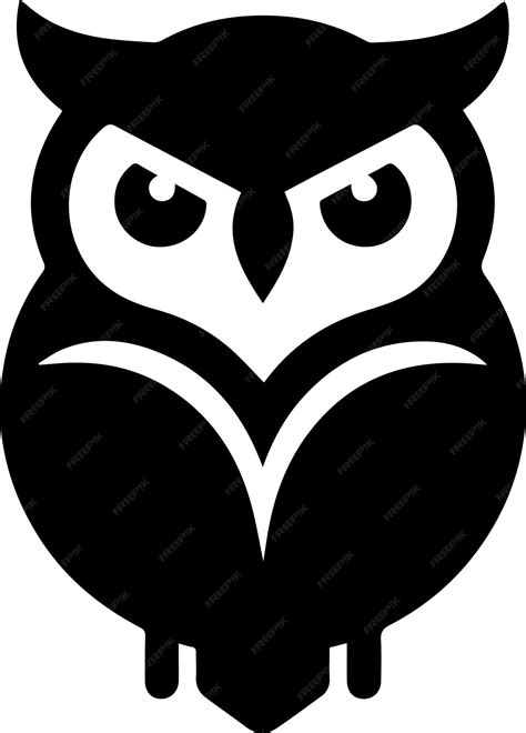 Premium Vector Minimal Owl Vector Silhouette Black Color White