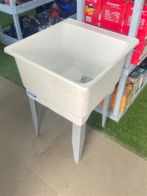 external sink with stand white homeline
