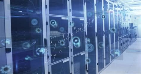 Animation Mathematical Equations Lens Flare Infographic Interface Server Room Digital Stock