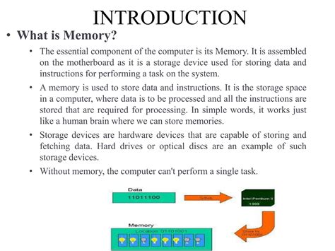 Introduction To Computers Memory Ram And Rom Pptx