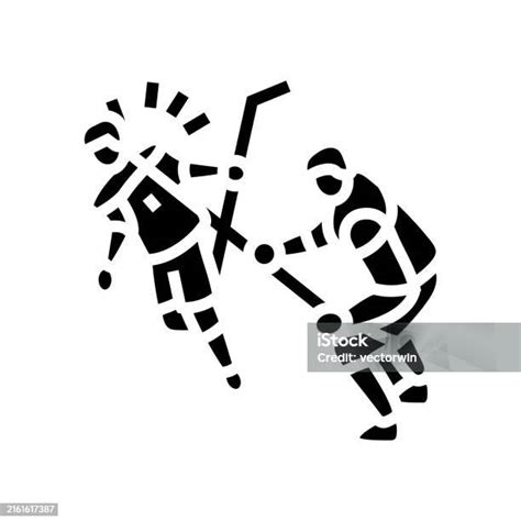 높은 접착 아이스 하키 스포츠 글리프 아이콘 벡터 일러스트 레이 션 겨울에 대한 스톡 벡터 아트 및 기타 이미지 겨울 겨울 스포츠 경쟁 Istock