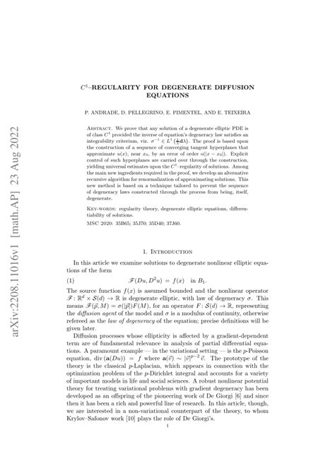 Pdf C1 Regularity For Degenerate Diffusion Equations