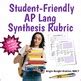 Babe Friendly AP English Language Synthesis Essay Rubric By Angie Kratzer