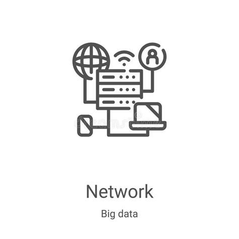 Network Icon Vector From Big Data Collection Thin Line Network Outline Icon Vector Illustration