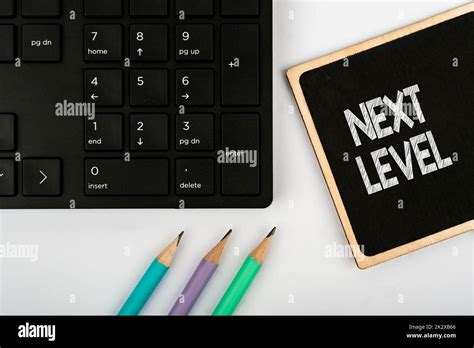 Text Showing Inspiration Next Level Concept Meaning Having More Than One Floor And Referring To