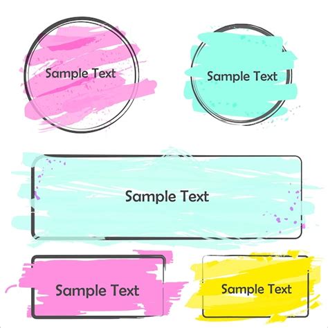 premium vector hand draw doodle frame set circle box square rectangle