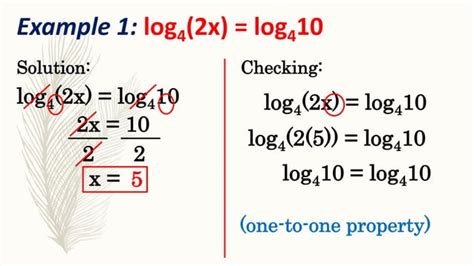 Solving Logarithmic Equations And Inequalities Pptx Physics Science