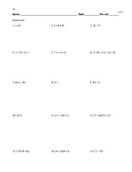 Algebra Unit Notes And Assignments By Josh Mayhew TPT