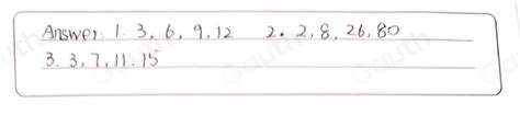 Solved Activity Given The Nth Term An Find The First Four Terms Of Each Sequence A N