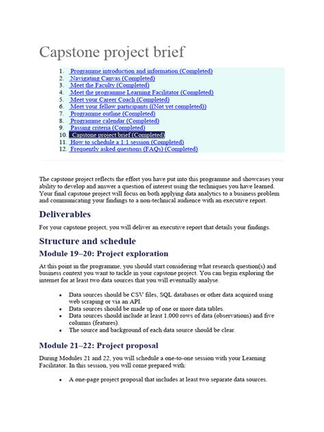 Capstone Project Brief Pdf Data Science Computing