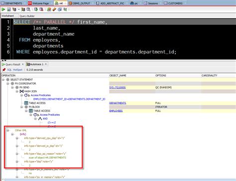 Finding Degree Of Parallelism In Sql Developer Plans