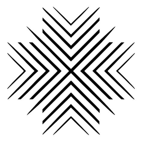 Abstract Geometric Black And White Graphic With A Pattern Of Intersecting Lines And Arrows