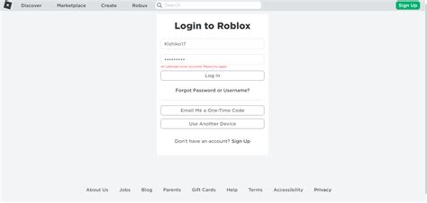 An Unknown Occurred Please Try Again Rrobloxhelp