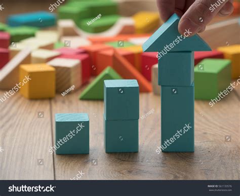 Increasing Arrow Made By Building Blocks Stock Photo Shutterstock