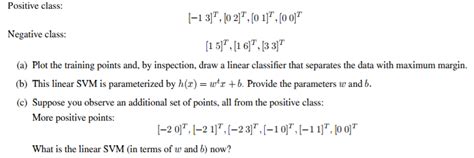 Consider Building An SVM In Python For The Following Chegg
