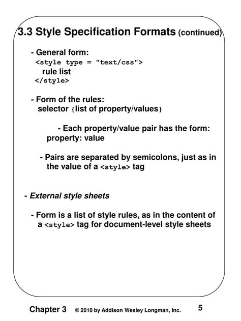 Ppt 31 Introduction The Css1 Specification Was Developed In 1996