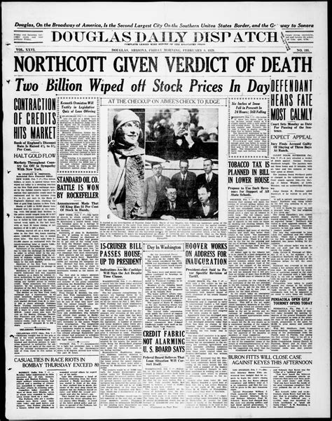 Douglas Daily Dispatch 1929 02 08 Arizona Memory Project