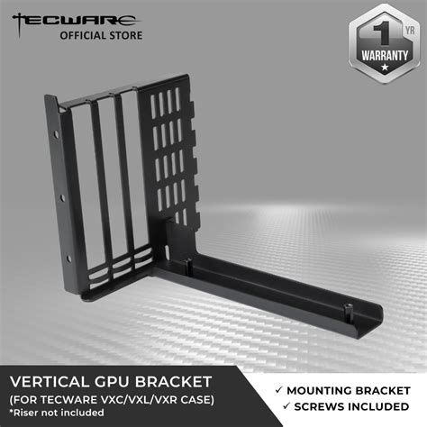 Tecware Vertical Gpu Bracket Vxc And Vxr No Riser Cable Vertical Gpu Bracket V2 For Vxl No