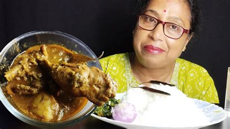 Big Bites Bhat Mula Sakh Vaja Spicy Chicken Kosha ঝাল মুরগির মাংস Asmr Bengali Eating Show