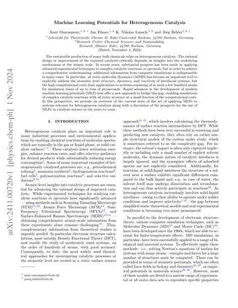 Pdf Machine Learning Potentials For Heterogeneous Catalysis