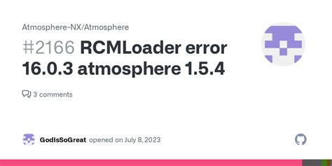 Rcmloader Error 1603 Atmosphere 154 · Issue 2166 · Atmosphere Nxatmosphere · Github