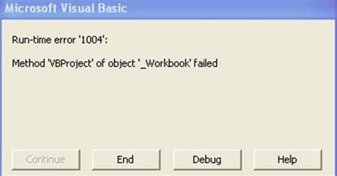 ORACLE FUSION CLOUD Run Time Error Method VBProject Of Object Workbook Failed