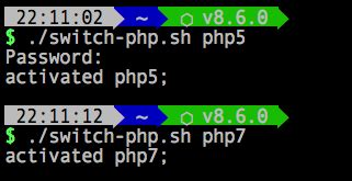 在 Mac 上切換 PHP 版本