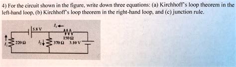 solved 4 for the circuit shown in the figure write down three