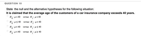 solved state the null and the alternative hypotheses for the