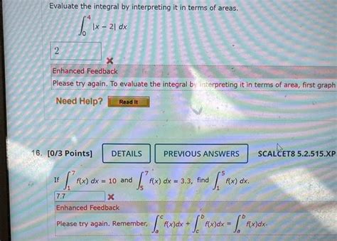solved 1 evaluate the integral by interpreting it in terms