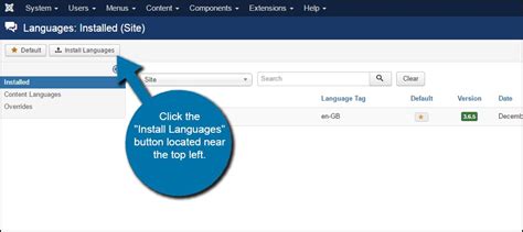 How To Change Joomla Admin Panel Language GreenGeeks