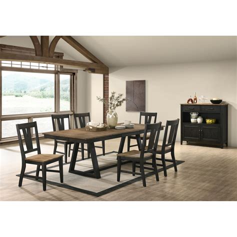 Intercon Harper Inchp Ta 4294 Bbp Transitional Trestle Dining Table With Self Storing Leaf