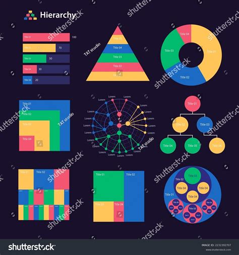 Hierarchy Infographic Chart Design Template Set Stock Vector Royalty Free 2232392707