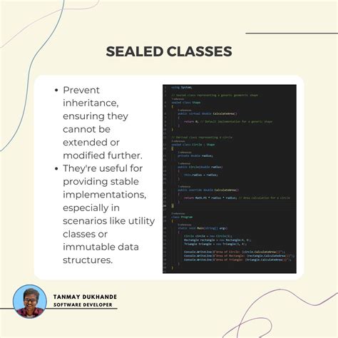 tanmay dukhande on linkedin sealedclasses csharp dotnet mvc