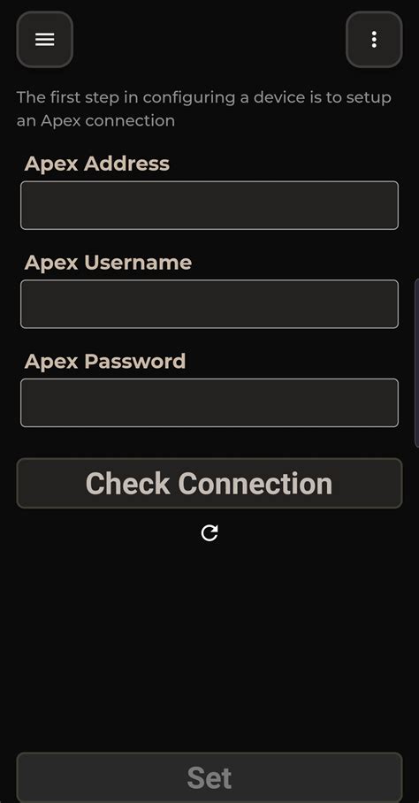 Apex Configuration Screen Sentry Knowledge Base
